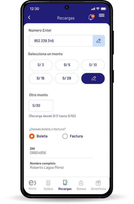 App Entel Empresas| Pagar recibo| Saldo Entel | Entel Perú